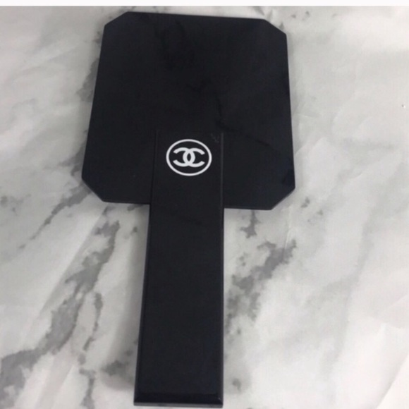 CHANEL | Accessories | Chanel Handheld Mirror Store Display Black Cc ...
